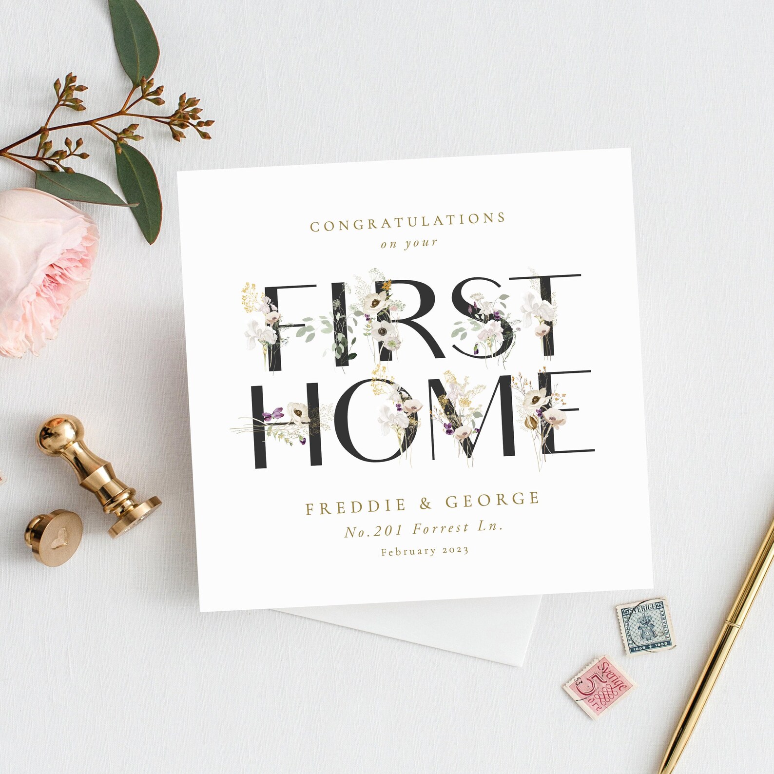 CUSTOM MADE Congratulations on Your First Home Card,congratulations ...