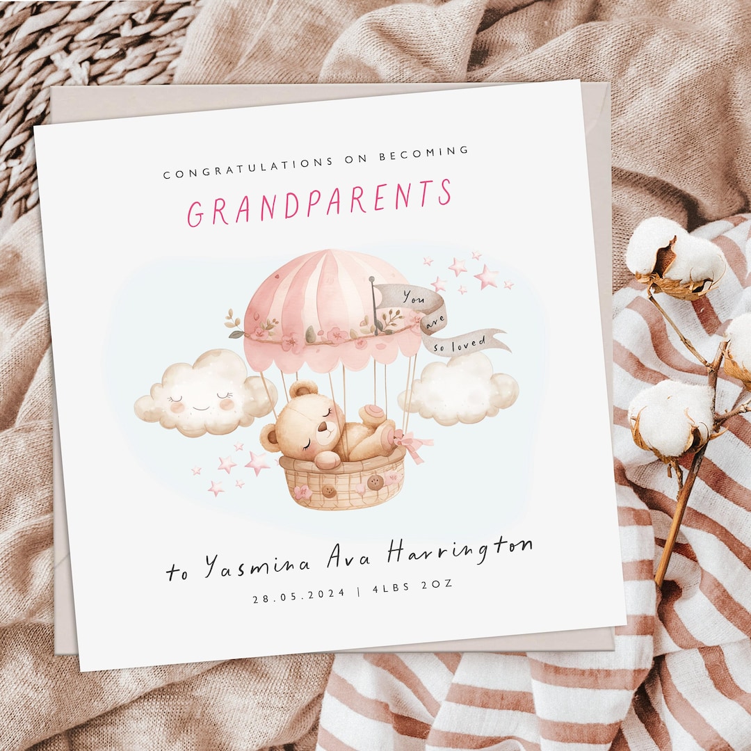 Personalised Congratulations Card, New GRANDPARENTS,AUNTIE, UNCLE Card ...