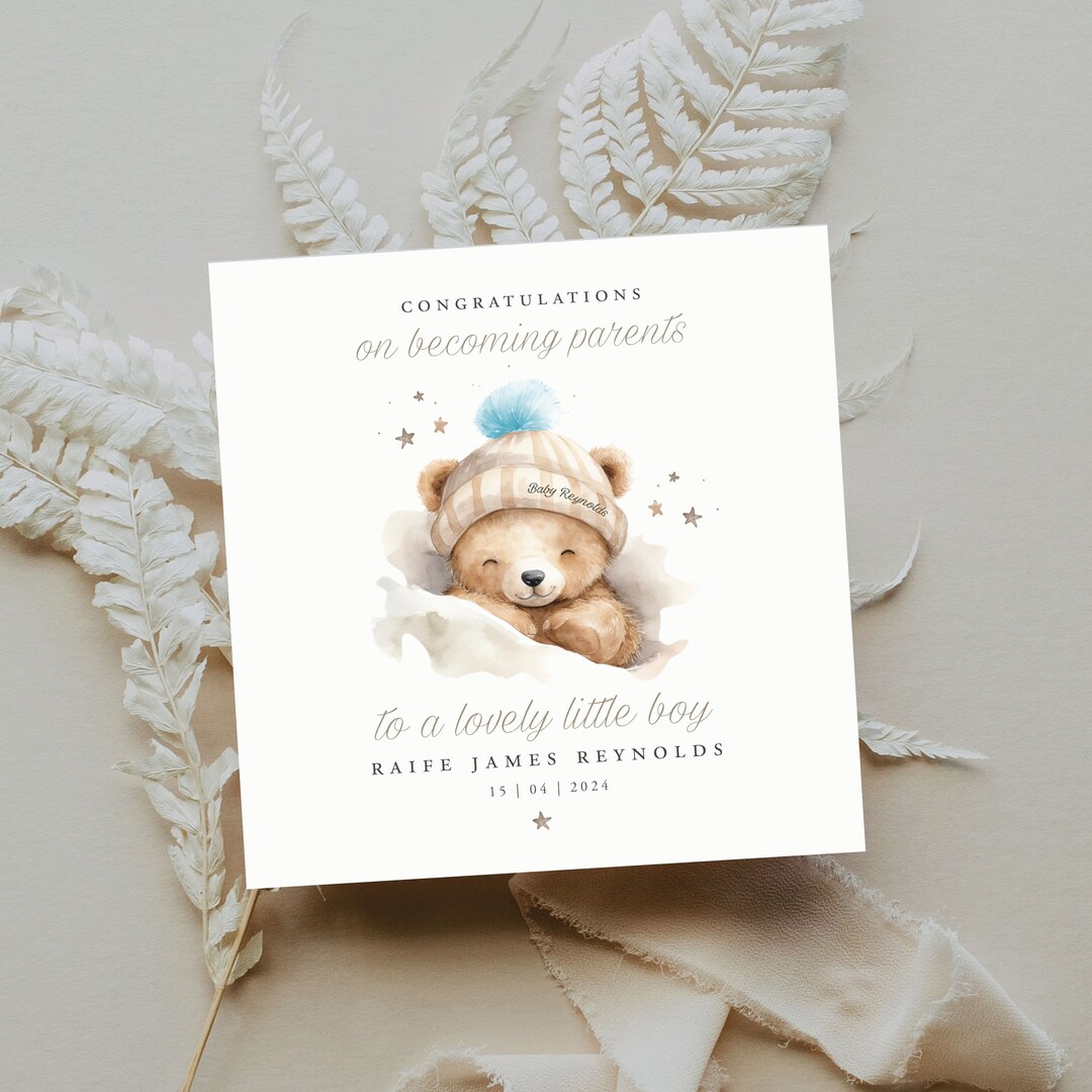 NEW PARENTS Baby Congratulations Card, Grandparents Card, You're ...