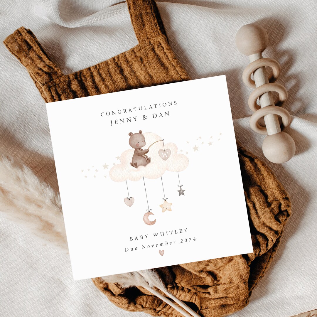 PARENTS TO BE Congratulations Card, Baby Announcement Card, Having a ...