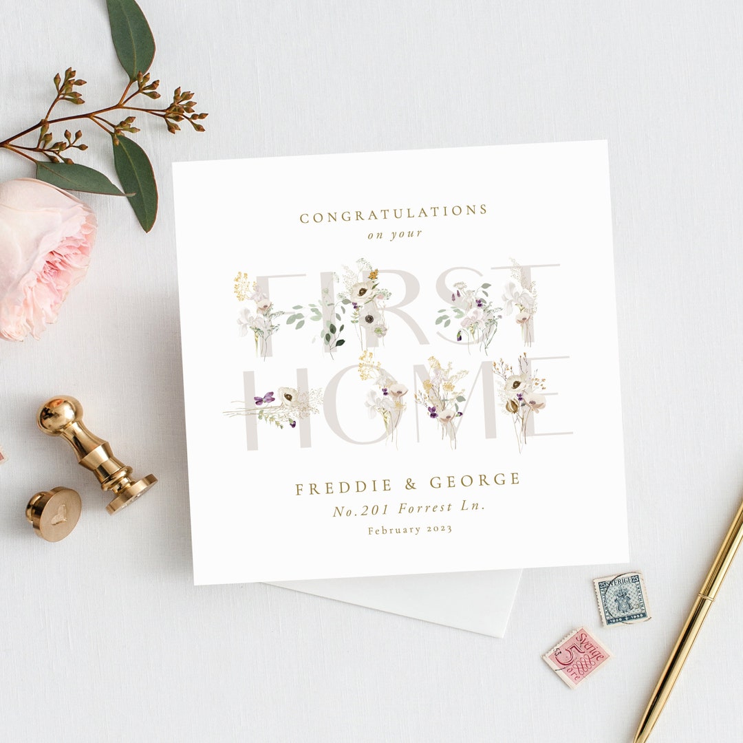 CUSTOM MADE Congratulations on Your First Home Card,congratulations ...