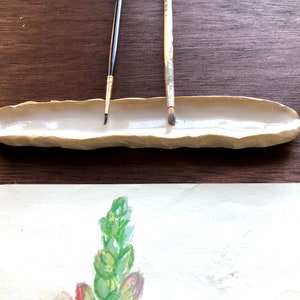 Ceramic Paint Brush Tray Rest | Large | Paint Brush Holder | Ceramic ...