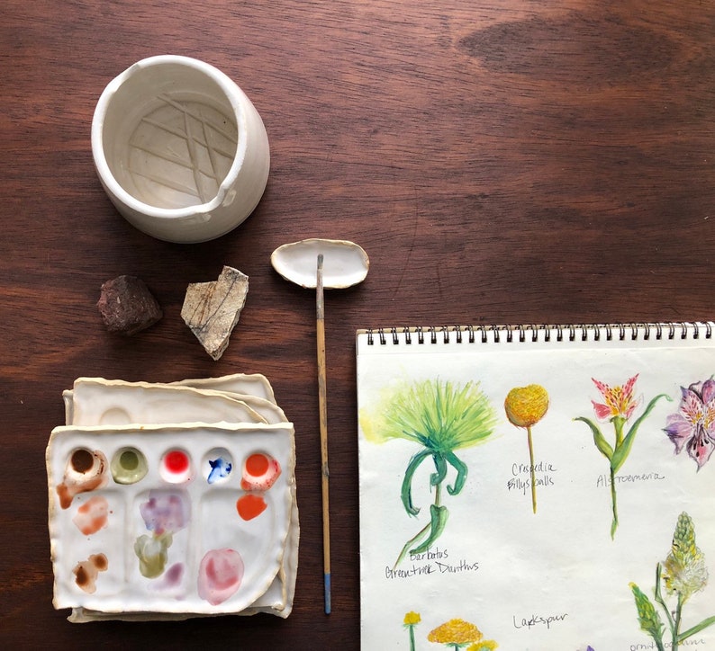 Paint Palette | Ceramic | Small | Paint Dish | Painter's Tray | at Home ...