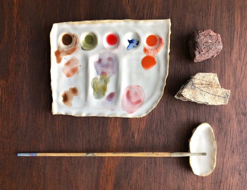 Paint Palette | Ceramic | Small | Paint Dish | Painter's Tray | at Home ...