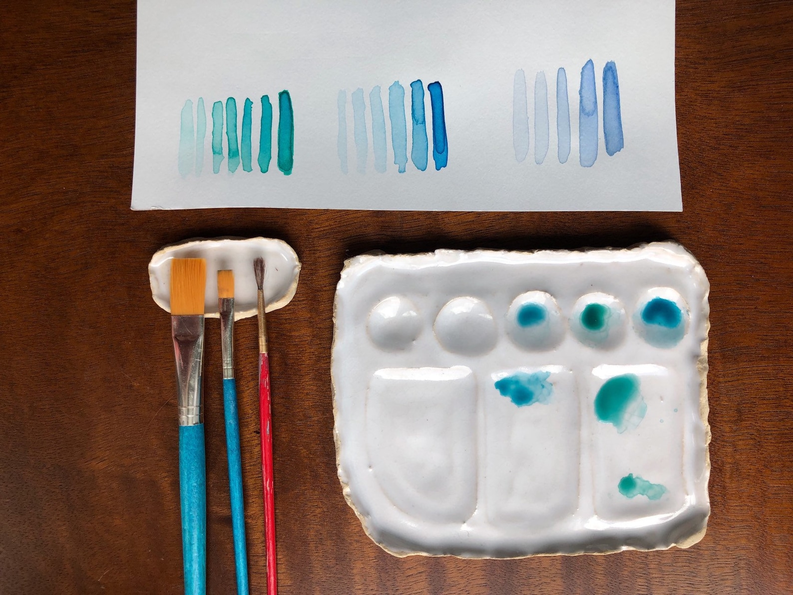 Paint Palette | Ceramic | Small | Paint Dish | Painter's Tray | at Home ...
