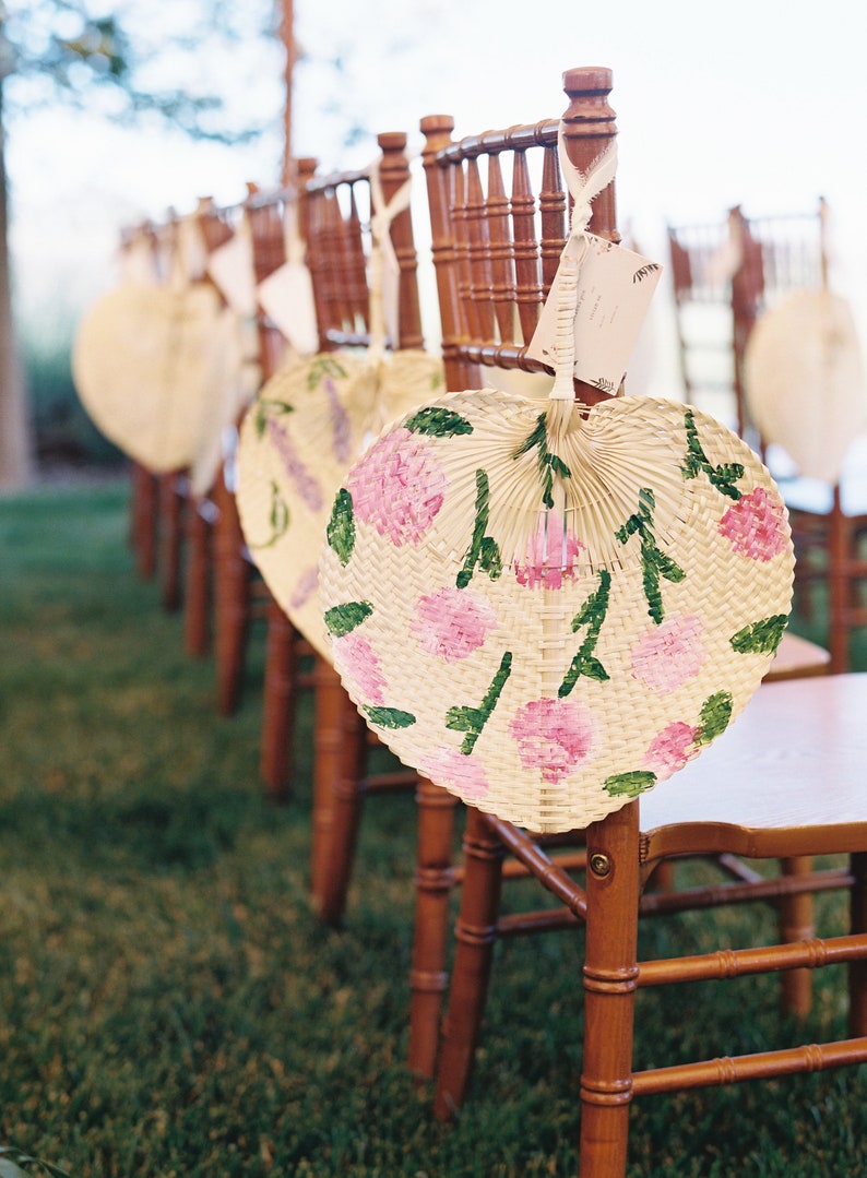 Painted Fan, Wedding Fan, Hand Fan, Church Fan, Summer Fan, Artist Fan ...
