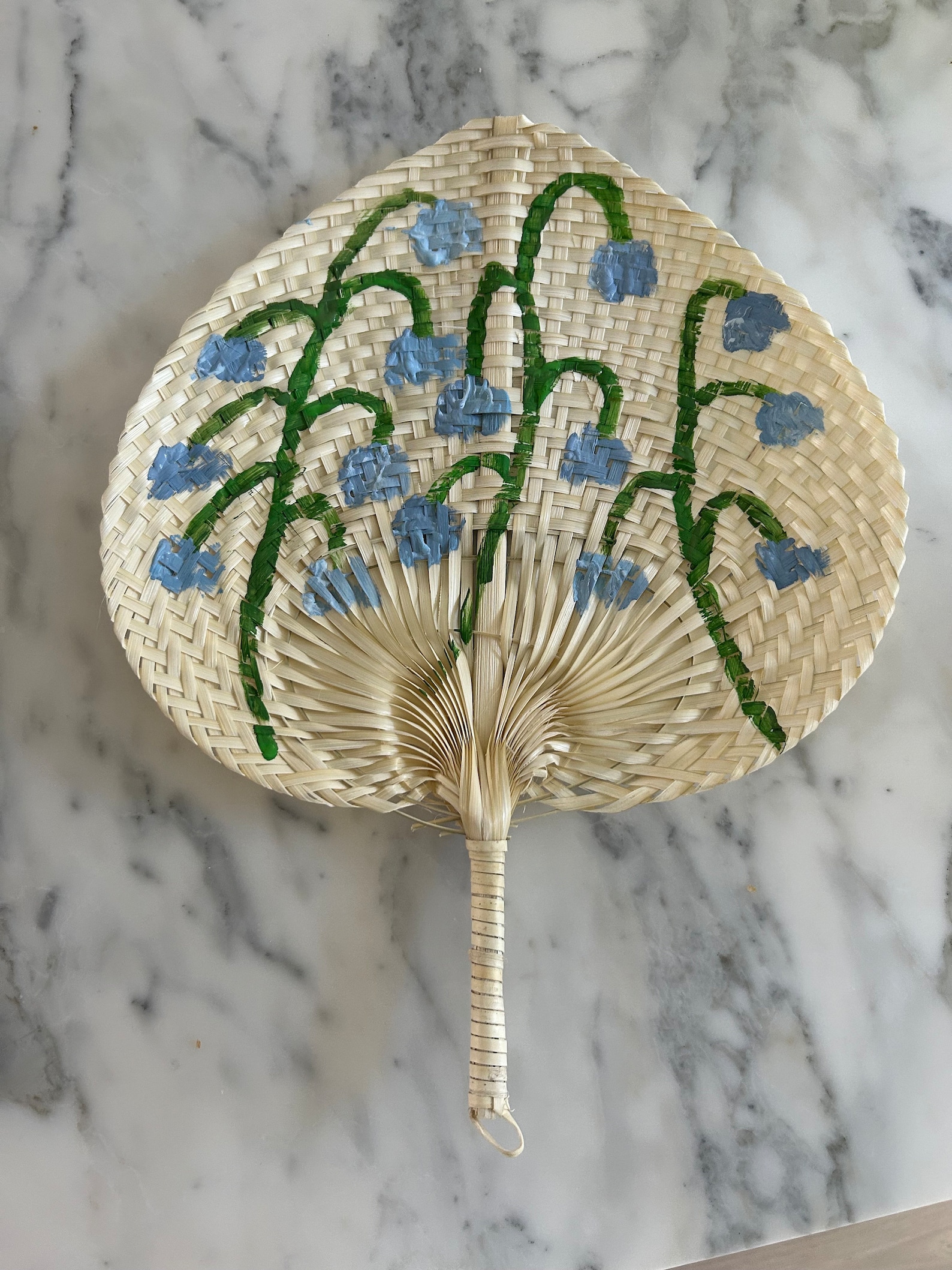 Painted Fan, Wedding Fan, Hand Fan, Church Fan, Summer Fan, Artist Fan ...