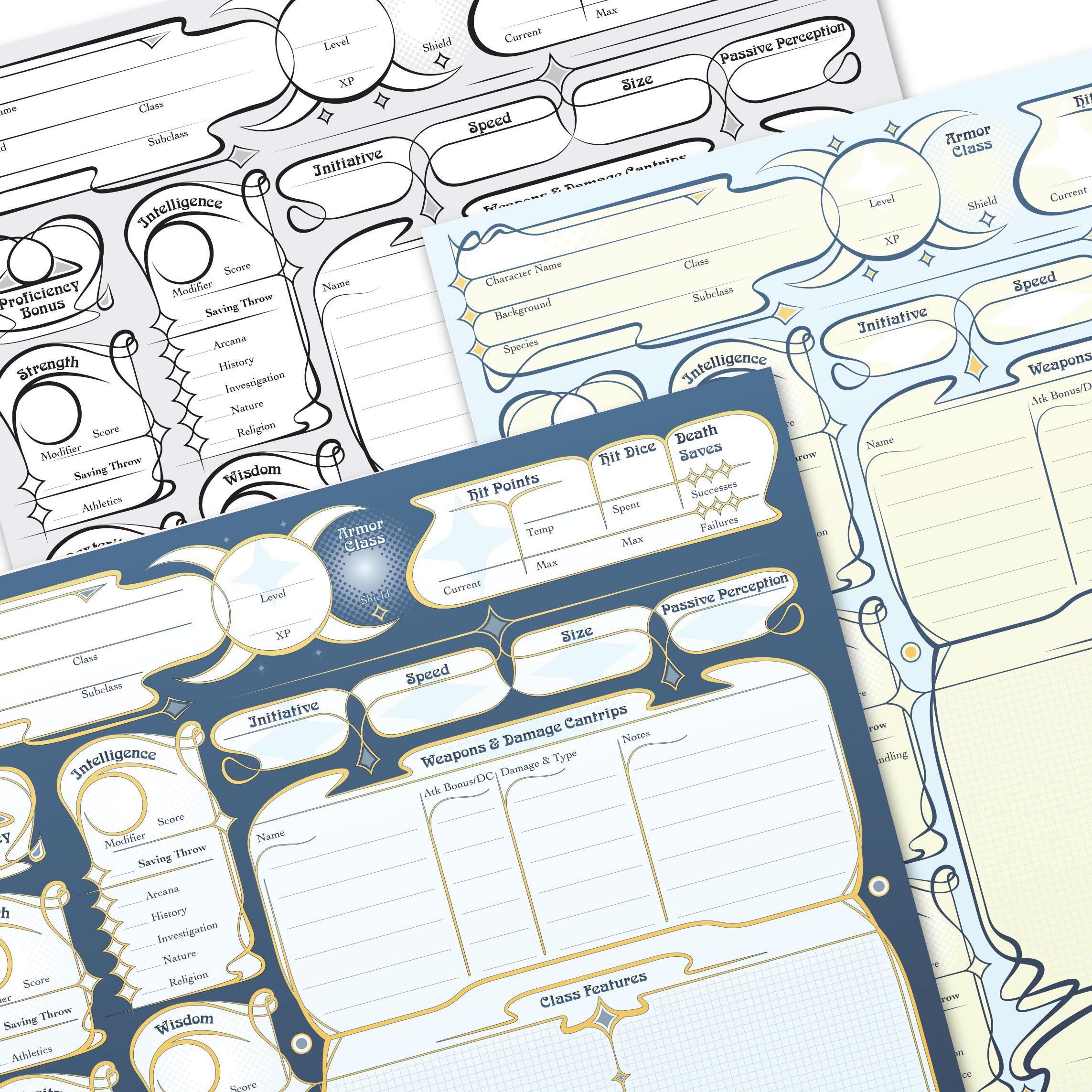 2024 Dnd Custom Character Sheet for Dungeons and Dragons, Dnd One ...