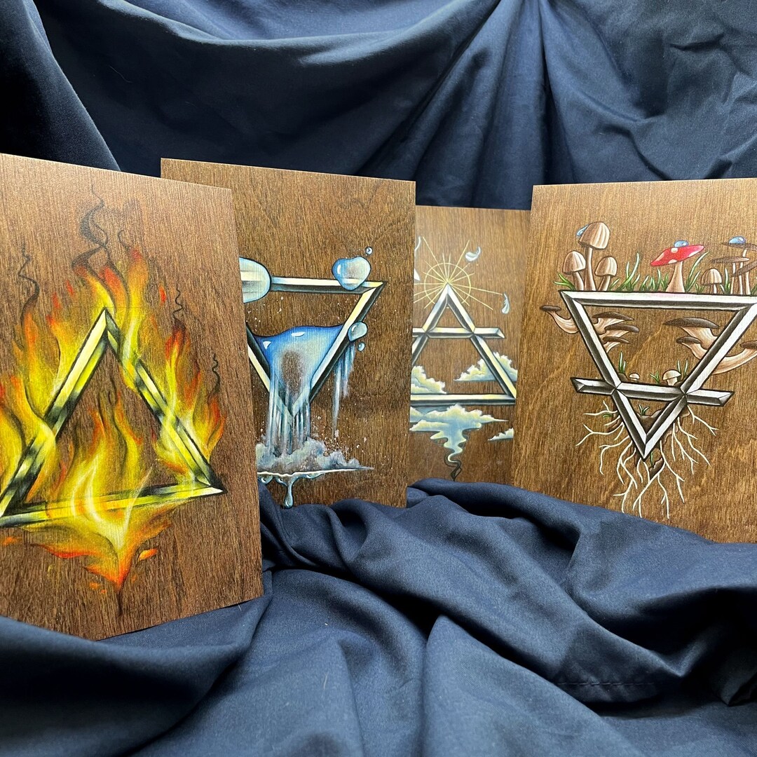 The Four Elements (fire, Air, Water, Earth), Art Prints for Alchemy ...