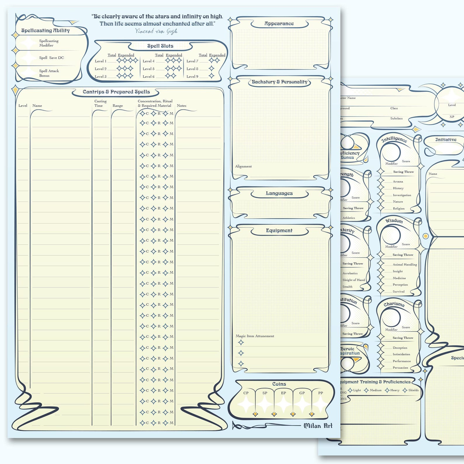 2024 Dnd Custom Character Sheet for Dungeons and Dragons, Dnd One ...