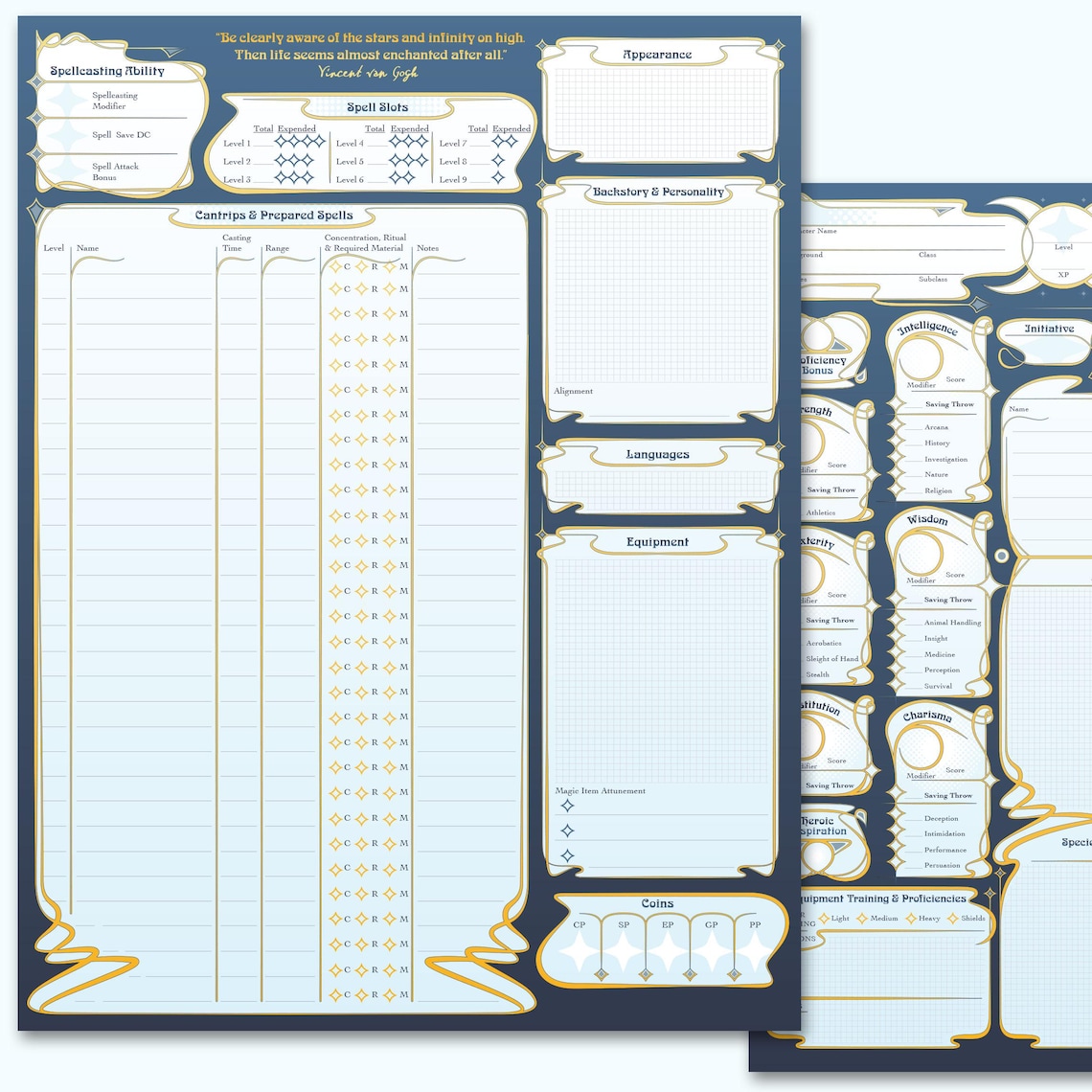 2024 Dnd Custom Character Sheet for Dungeons and Dragons, Dnd One ...