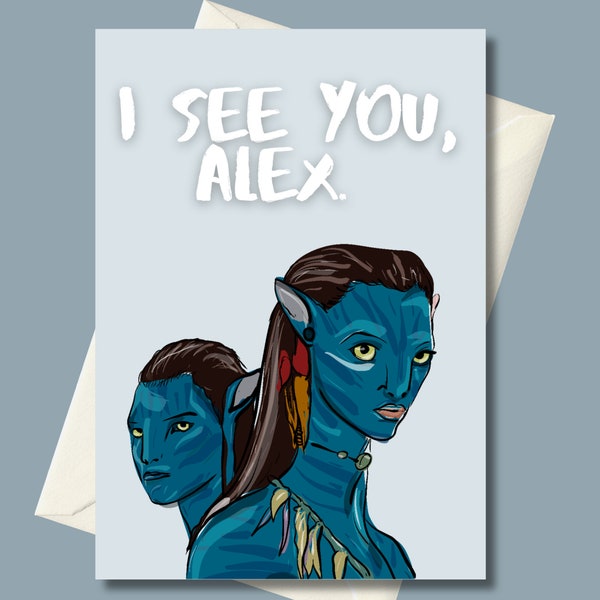 Avatar Greeting Card - Etsy
