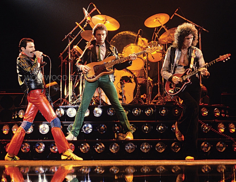 Freddie Mercury of Queen Performing Live on Stage in the | Etsy