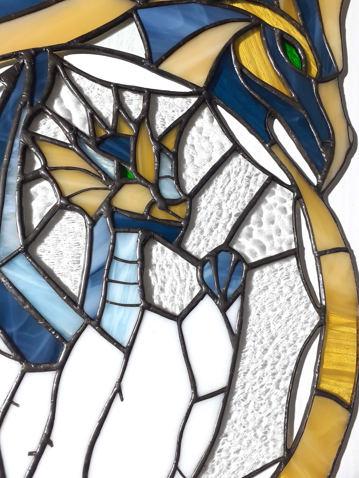 Dragon Stained Glass Suncatcher Window Hanging Glass Panel - Etsy