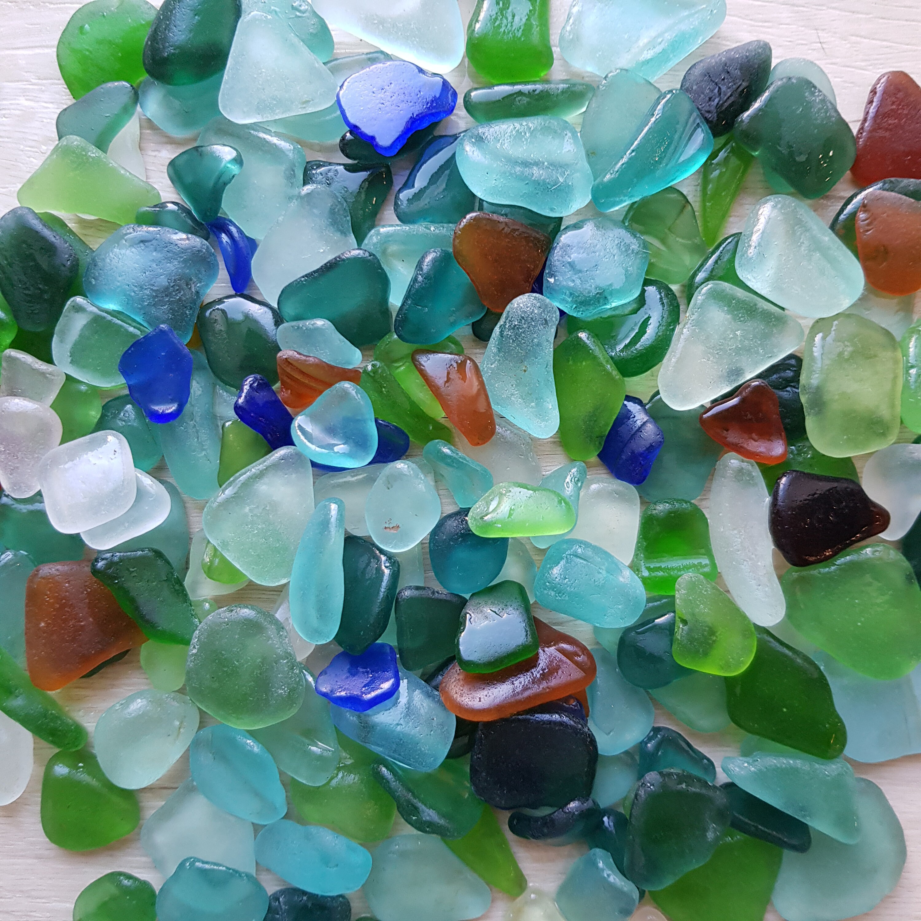 Bulk Sea Glass Authentic Multicolored Seaglass Pieces Mixed Size Beach ...