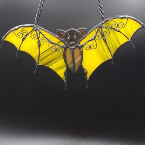 Stained Glass Bat, Stained Glass Window Hanging Bats, Flock of Bats ...