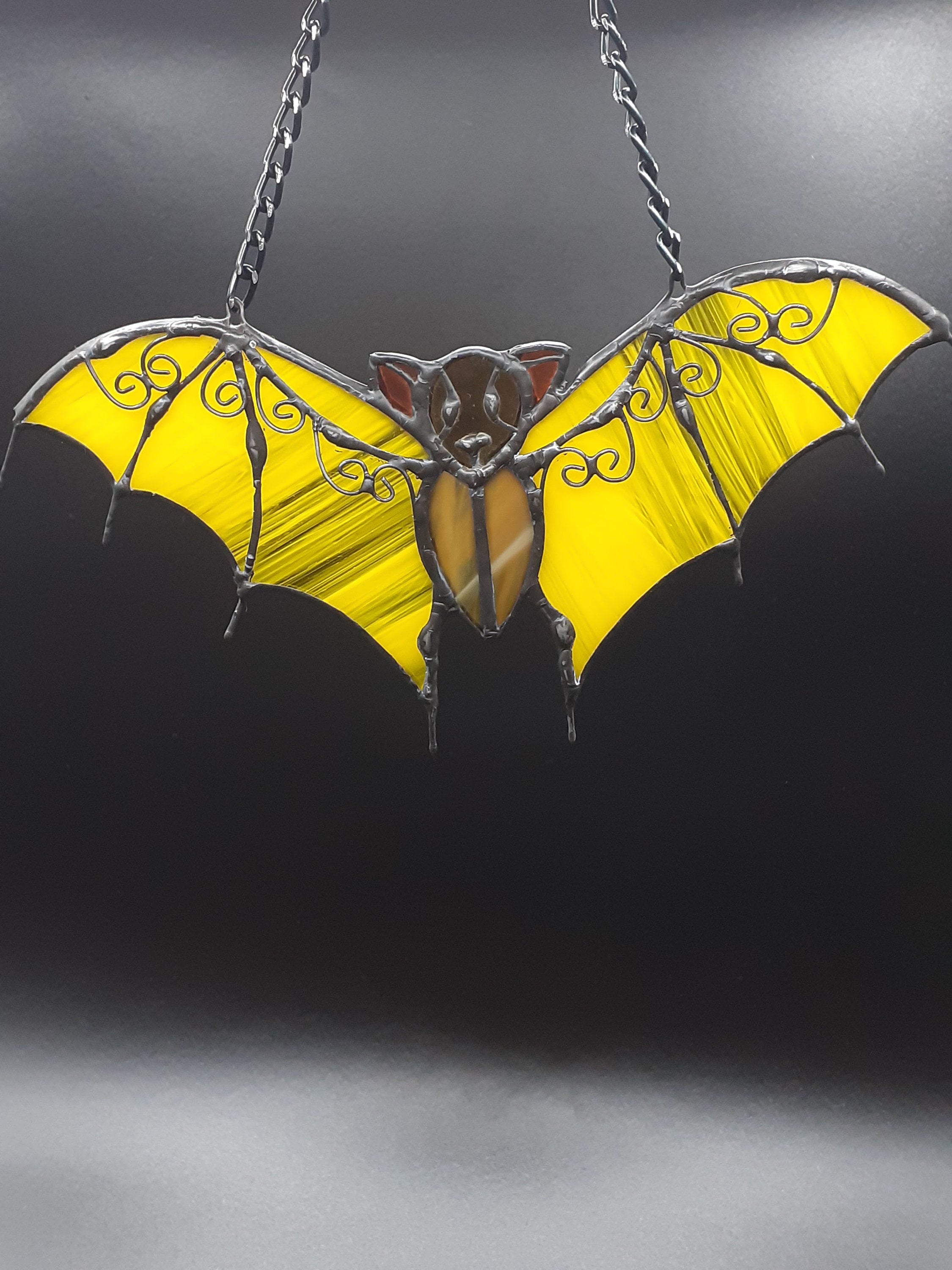 Stained Glass Bat, Stained Glass Window Hanging Bats, Flock of Bats ...