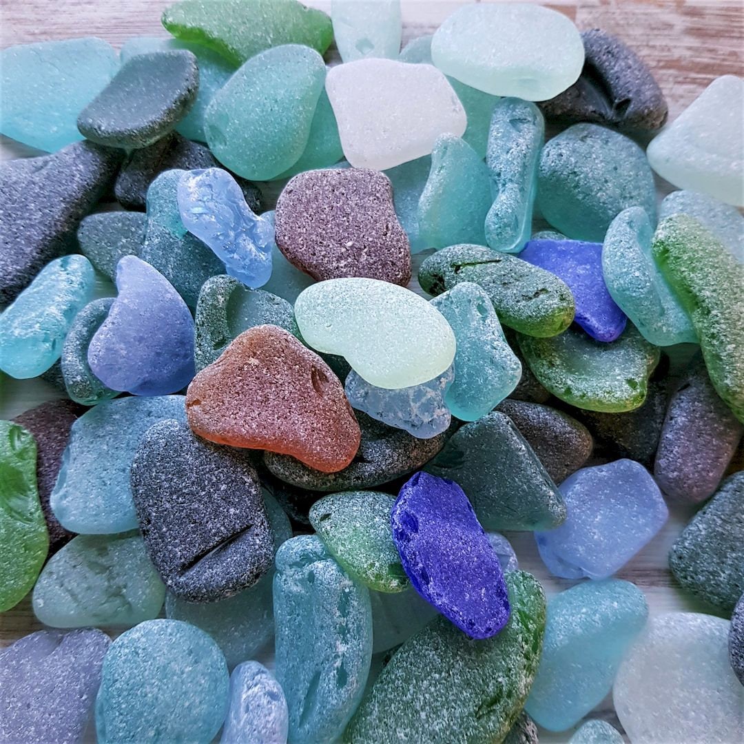 Colorful Sea Glass Large Sea Glass Bulk Natural Glass for Crafts and ...