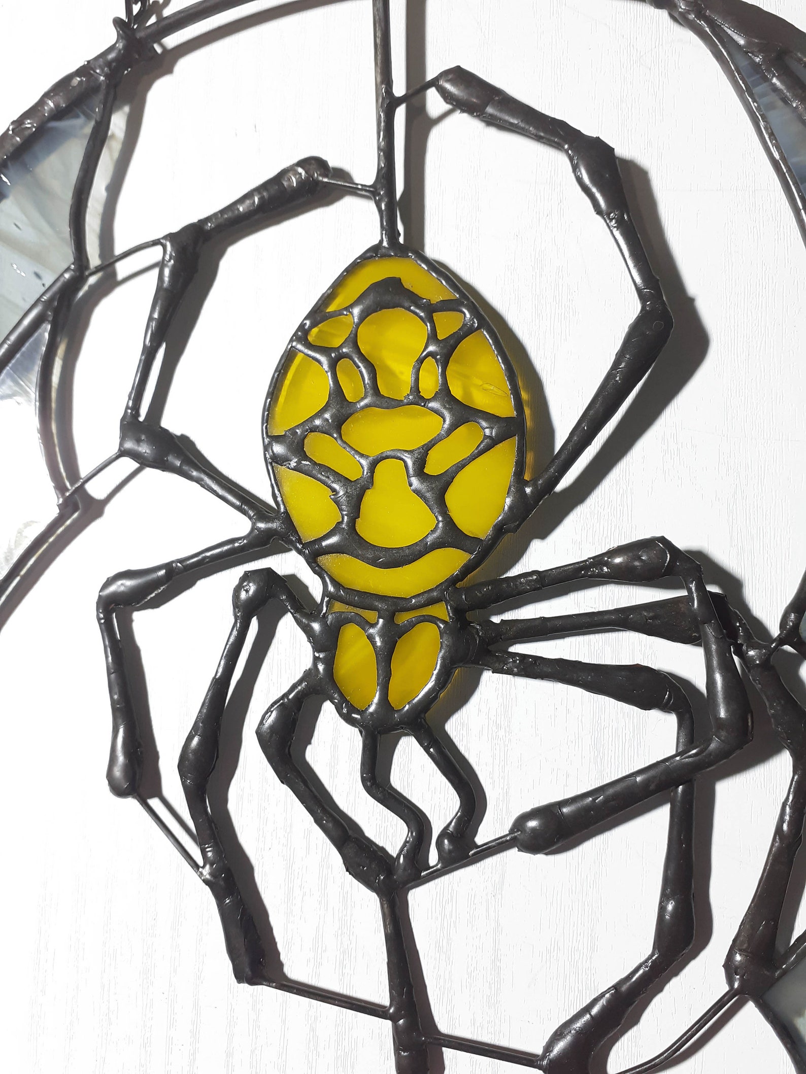 Gothic Stained Glass Spider Suncatcher Goth Decor Spider Web - Etsy