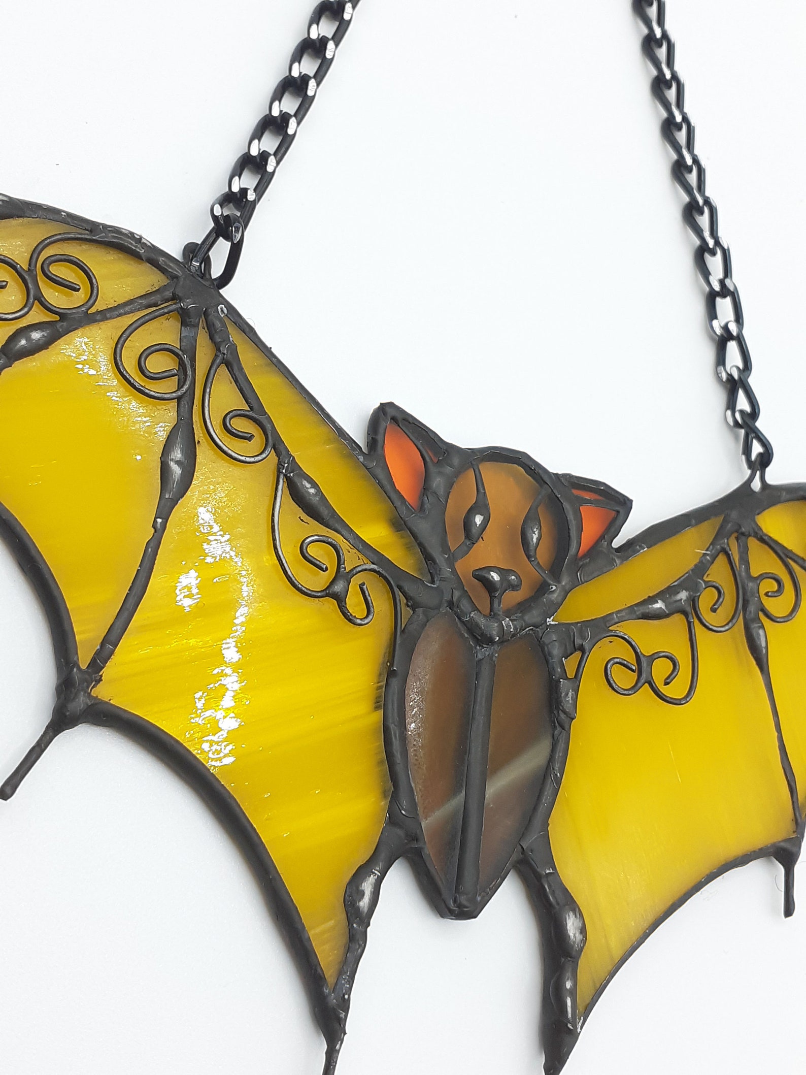 Stained Glass Bat, Stained Glass Window Hanging Bats, Flock of Bats ...