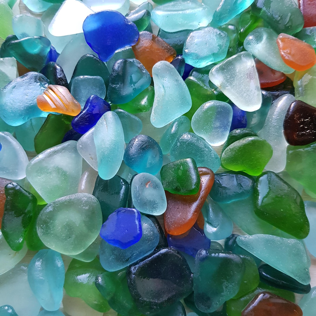 Bulk Multicolored Sea Glass Natural Ocean Finds for Creative Crafts ...