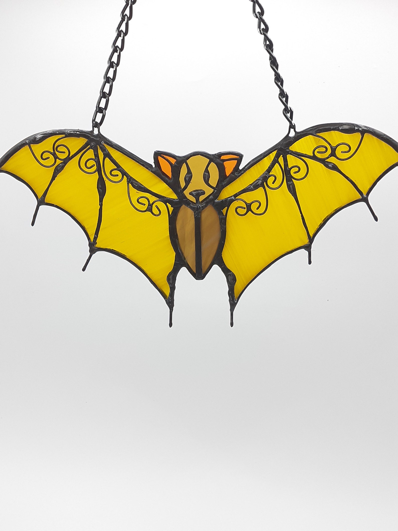 Stained Glass Bat, Stained Glass Window Hanging Bats, Flock of Bats ...
