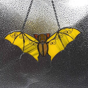 Stained Glass Bat, Stained Glass Window Hanging Bats, Flock of Bats ...