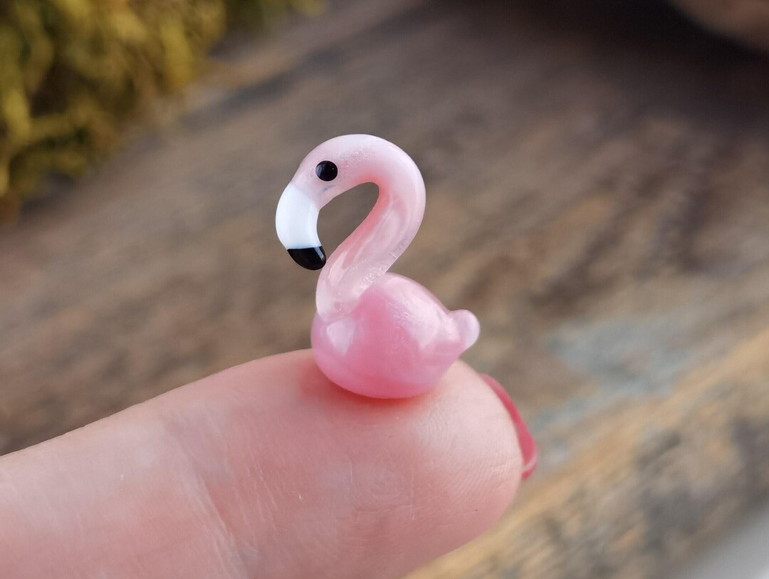 Tiny Glass Animals Glass Flamingo Figurine Flamingo Gifts Bird Figurine ...