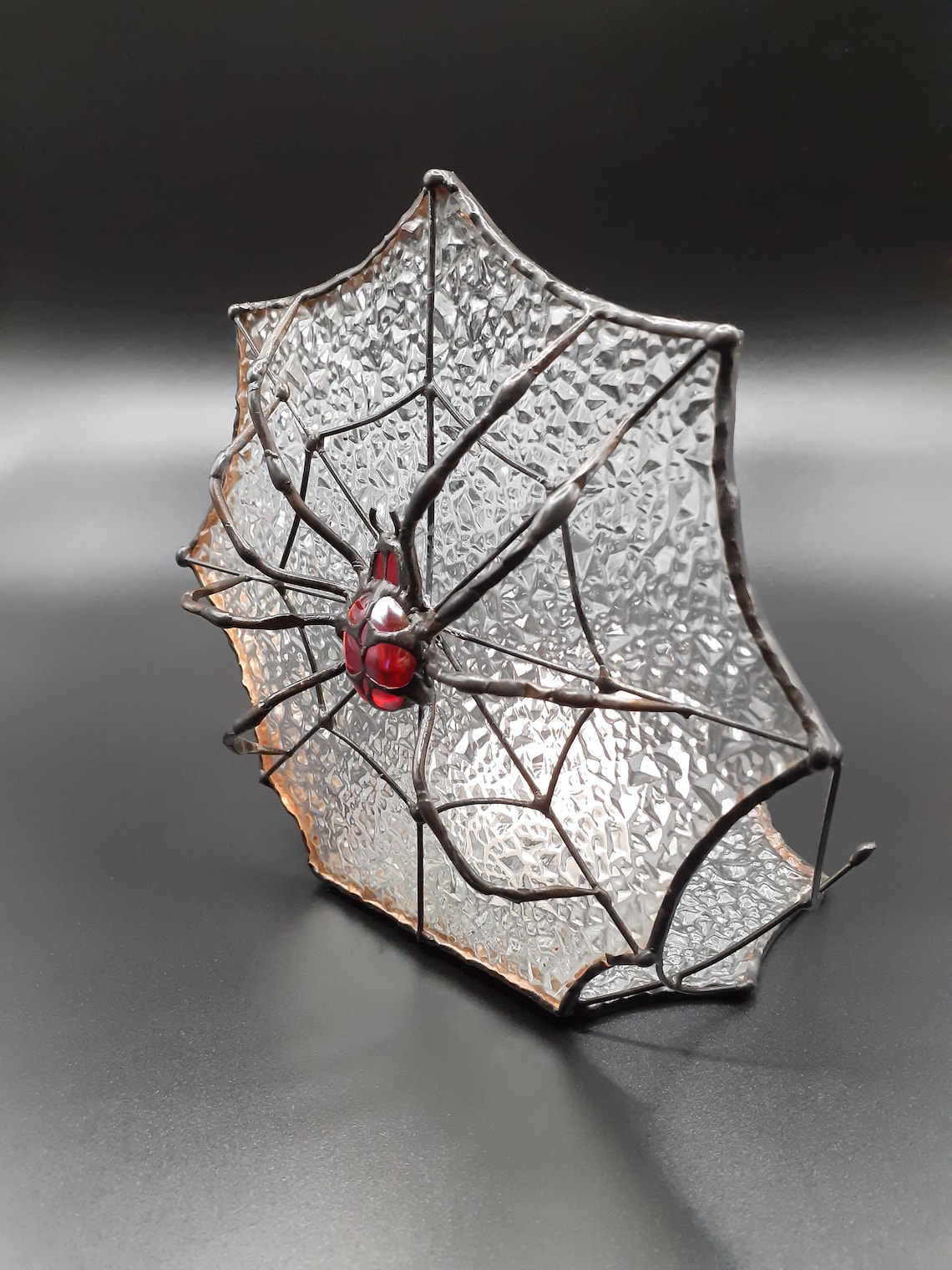 Gothic Stained Glass Spider Web Jumping Spider Tealight - Etsy