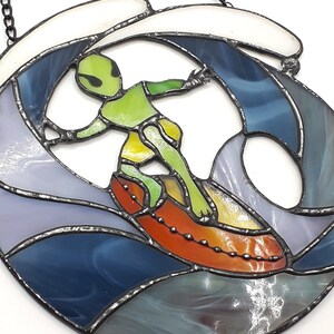 UFO Suncatcher, Ufo Stained Glass, Stained Glass Window Hangings, Ocean ...