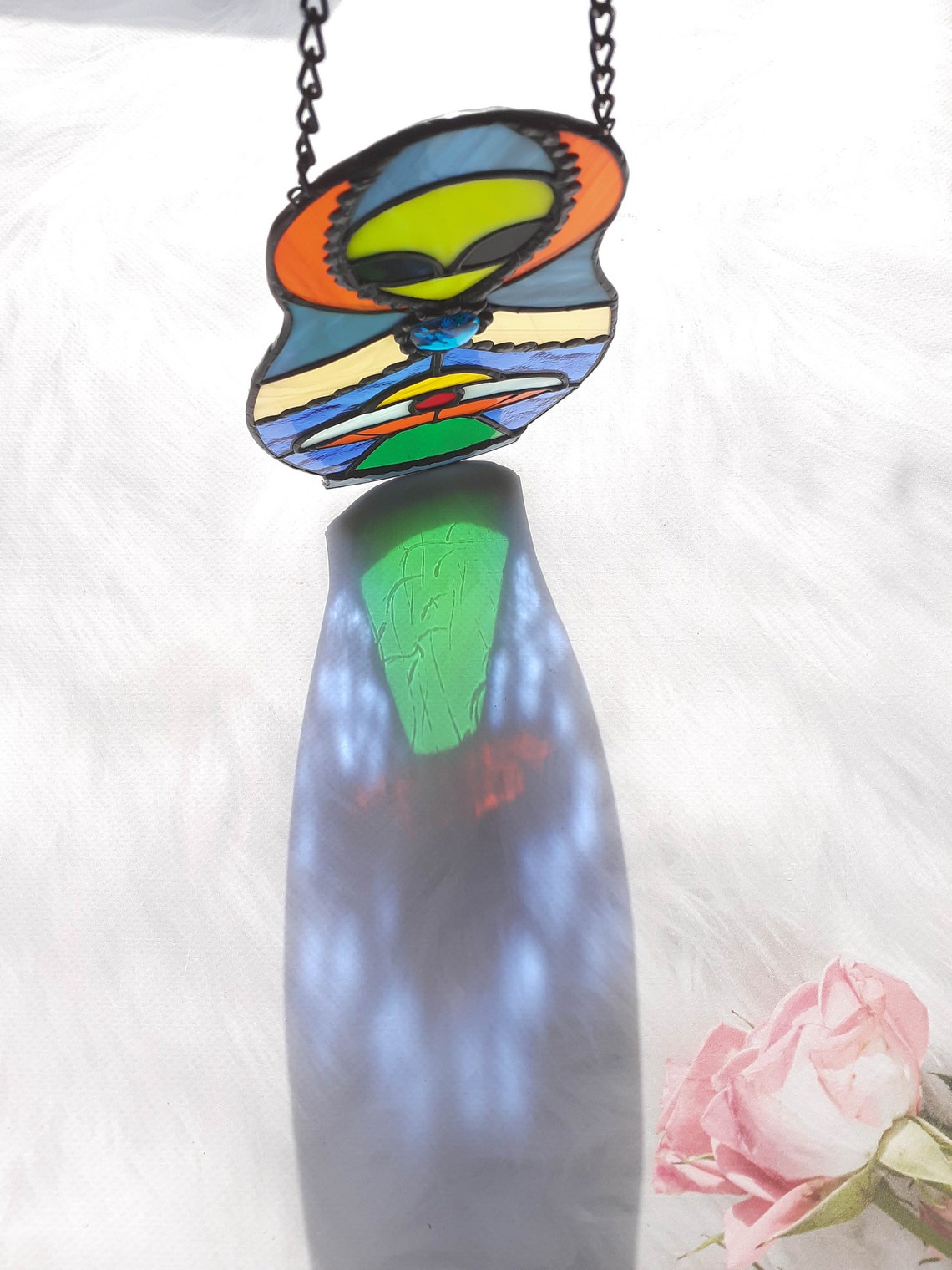 UFO Suncatcher Ufo Stained Glass Stained Glass Window - Etsy
