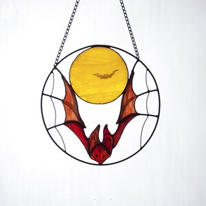 Stained Glass Bat, Stained Glass Window Hanging Bats, Flock of Bats Bat ...