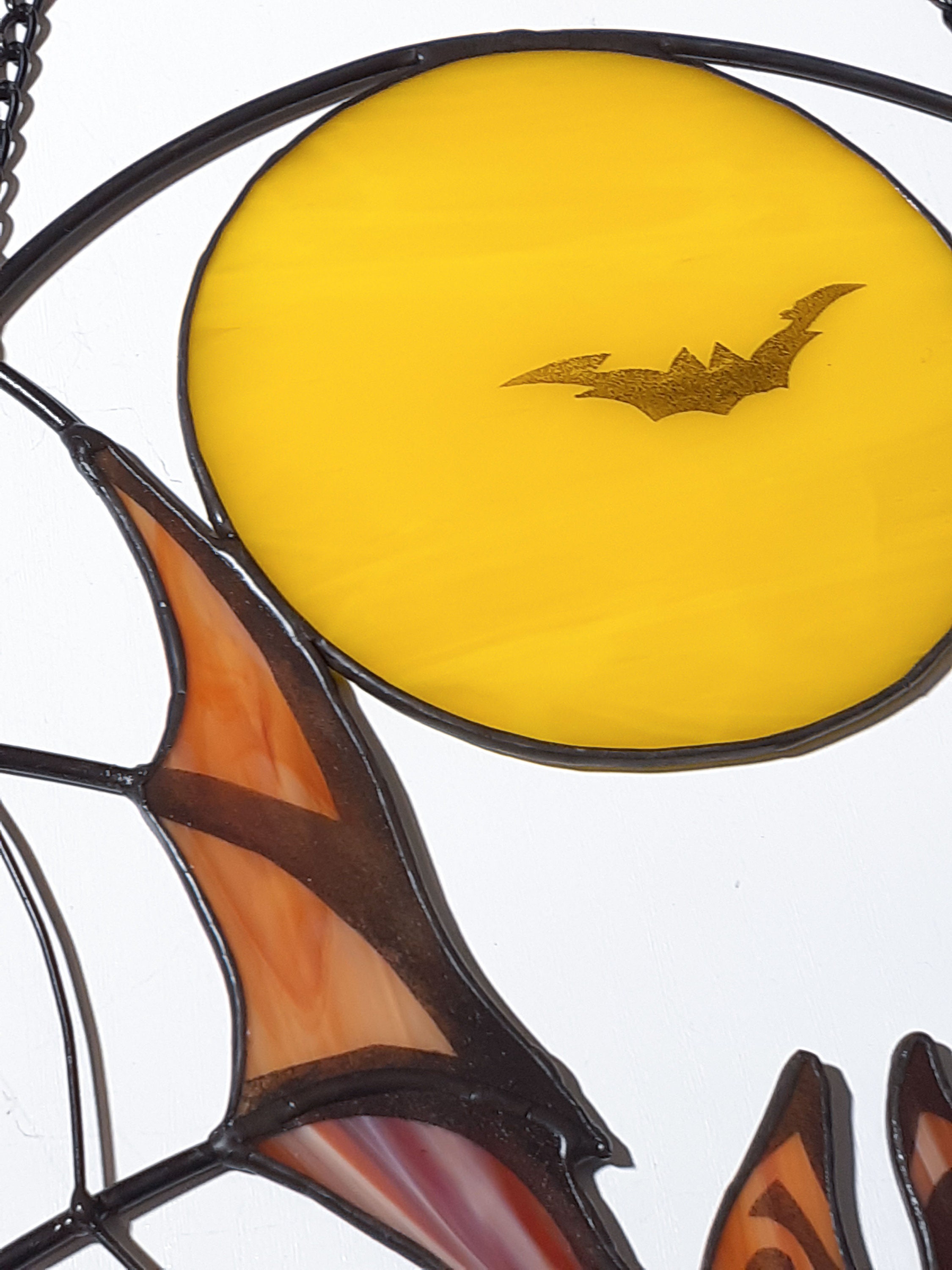 Stained Glass Bat, Stained Glass Window Hanging Bats, Flock of Bats Bat ...