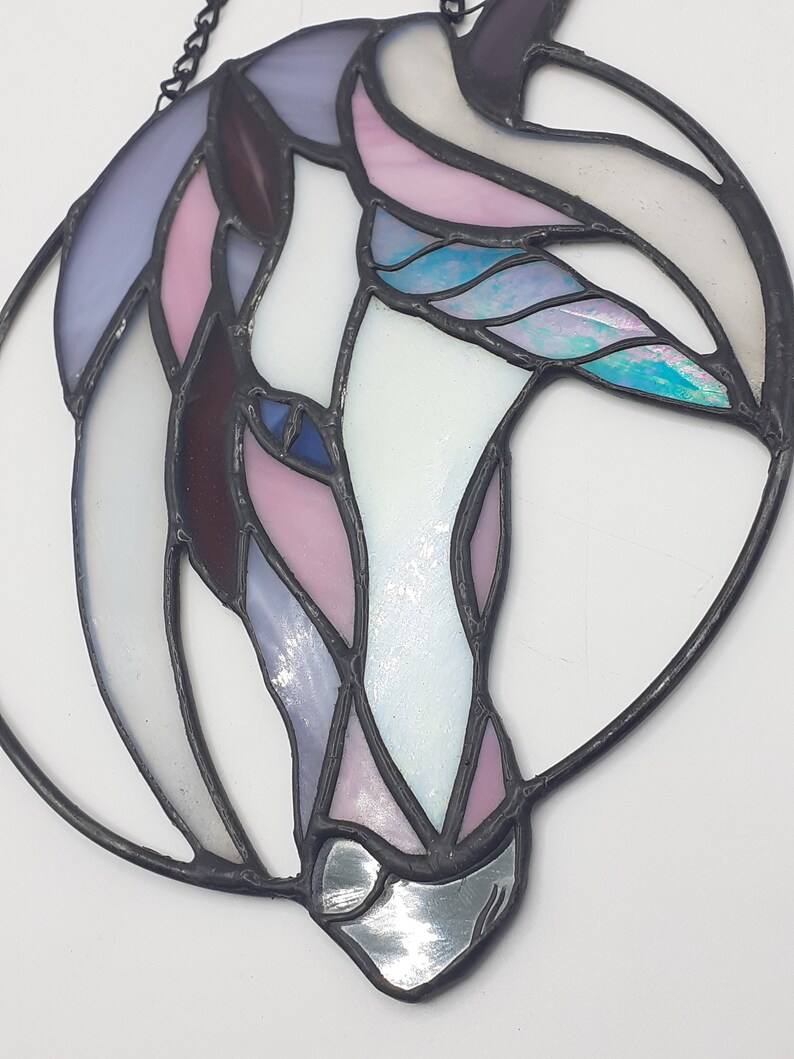 Stained Glass Unicorn Suncatcher, Stained Glass Window Hanging, Stained ...