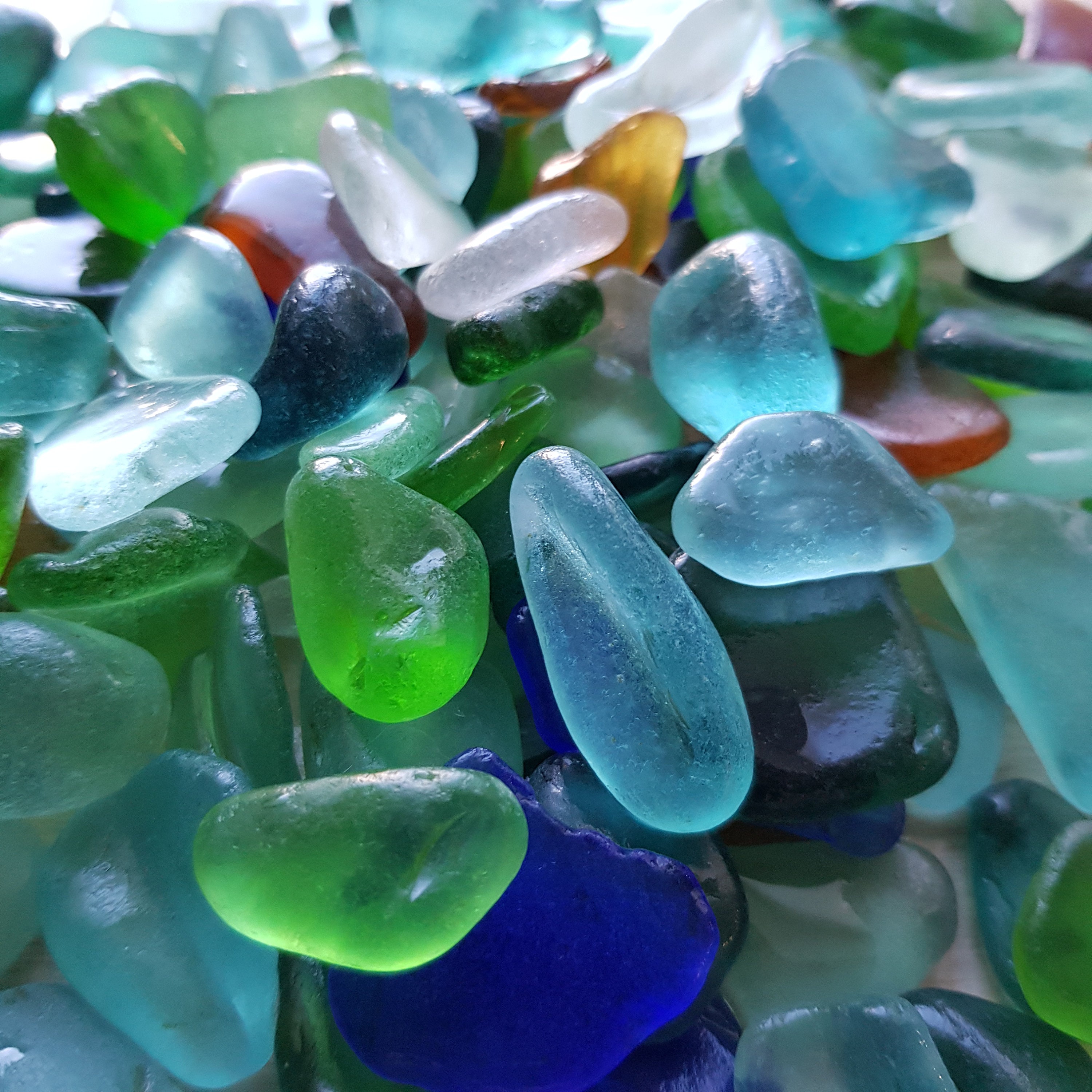 Bulk Sea Glass Authentic Multicolored Seaglass Pieces Mixed Size Beach ...