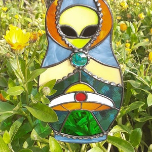 UFO Suncatcher, Ufo Stained Glass, Stained Glass Window Hangings ...