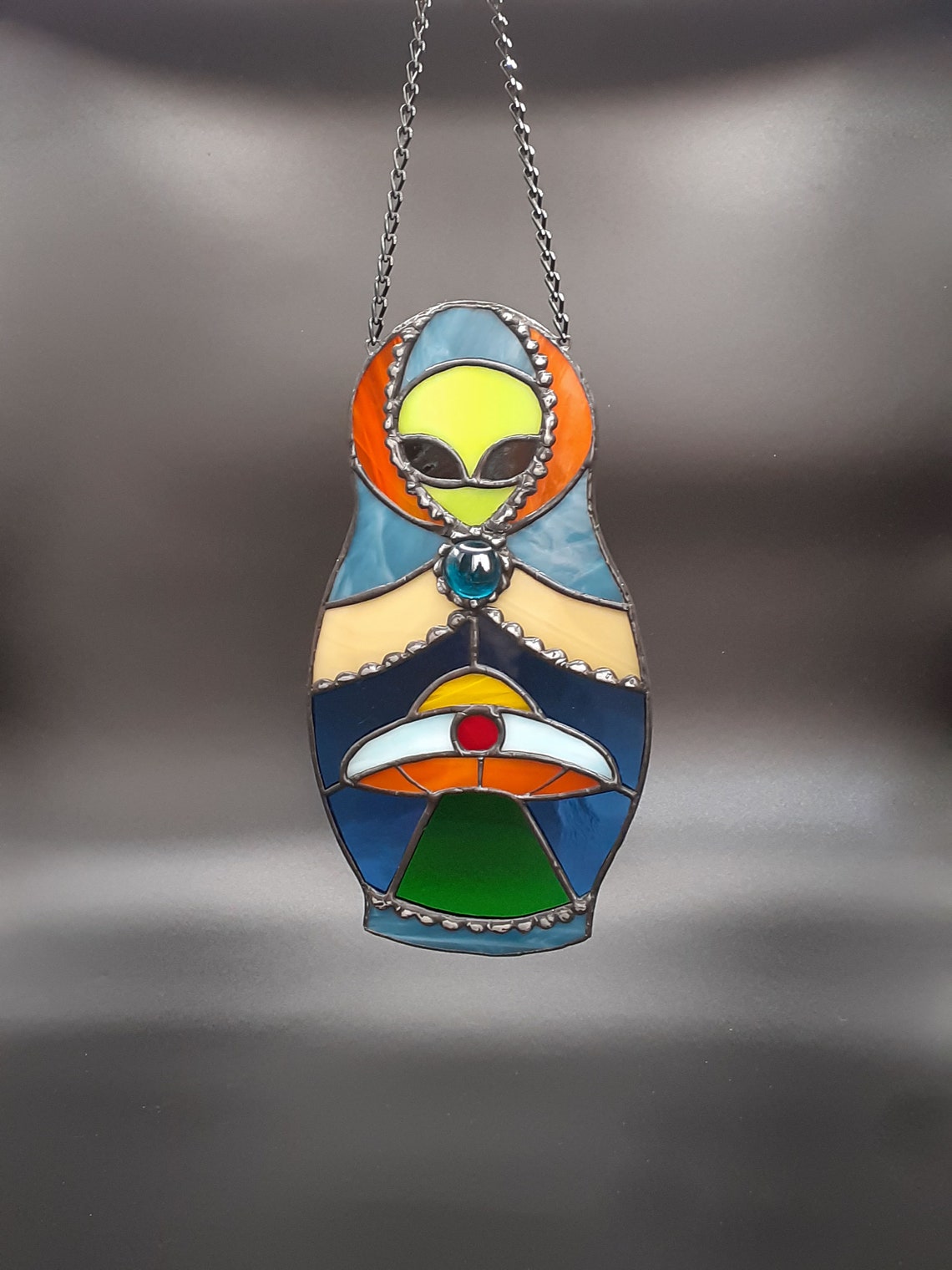 UFO Suncatcher Ufo Stained Glass Stained Glass Window - Etsy
