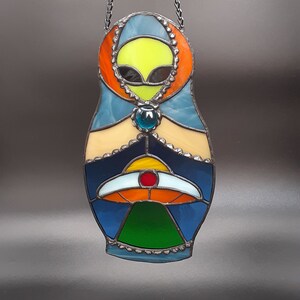 UFO Suncatcher, Ufo Stained Glass, Stained Glass Window Hangings ...