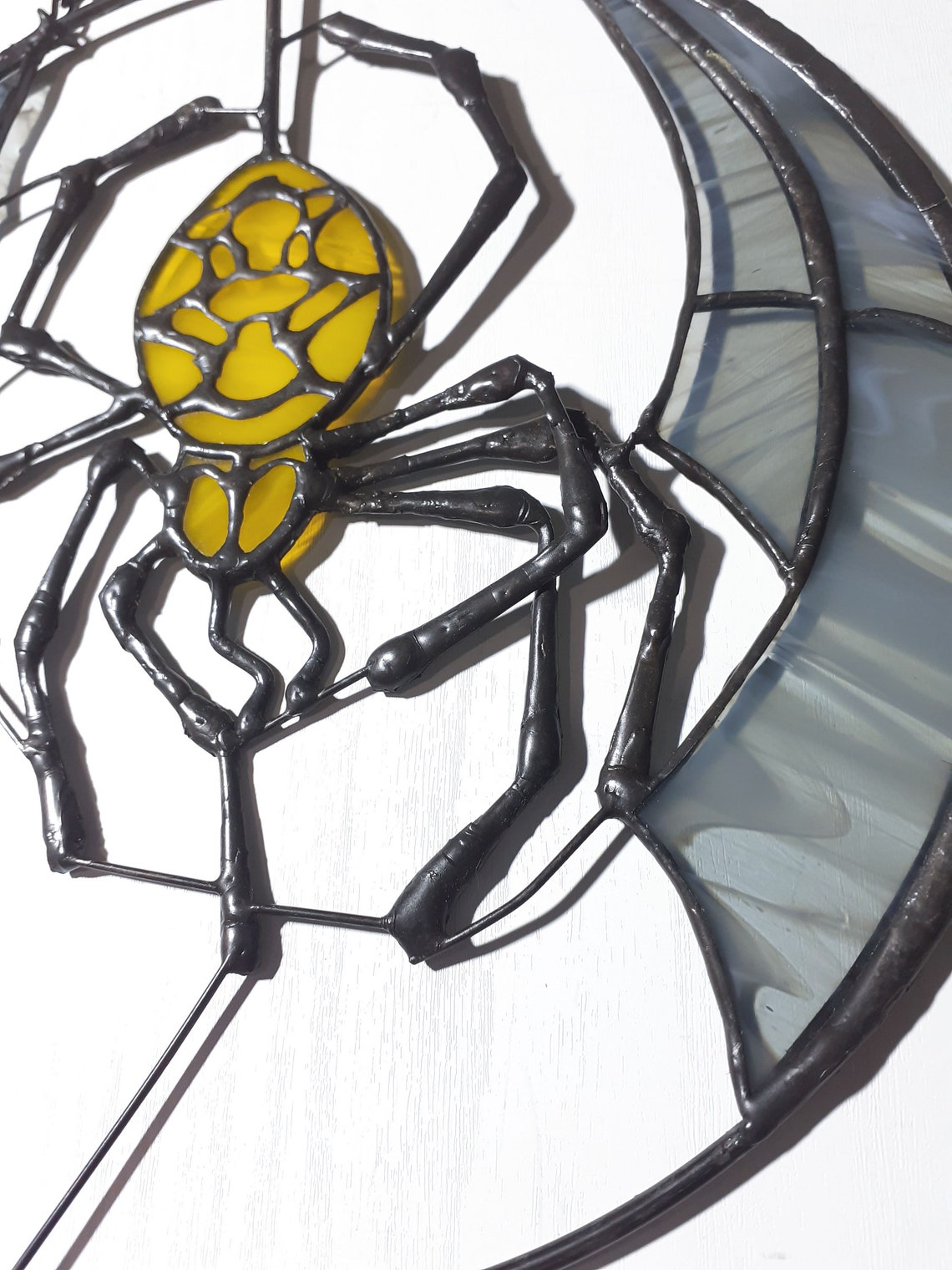 Gothic Stained Glass Spider Suncatcher Goth Decor Spider Web - Etsy