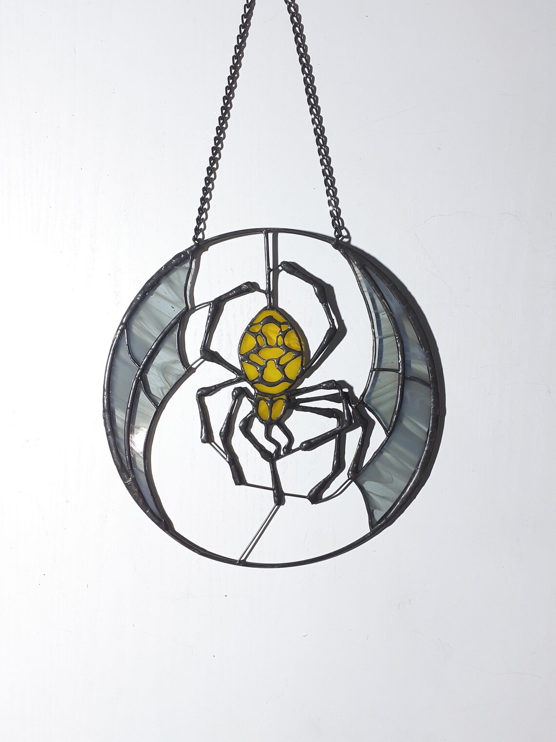 Gothic Stained Glass Spider Suncatcher Goth Decor Spider Web - Etsy