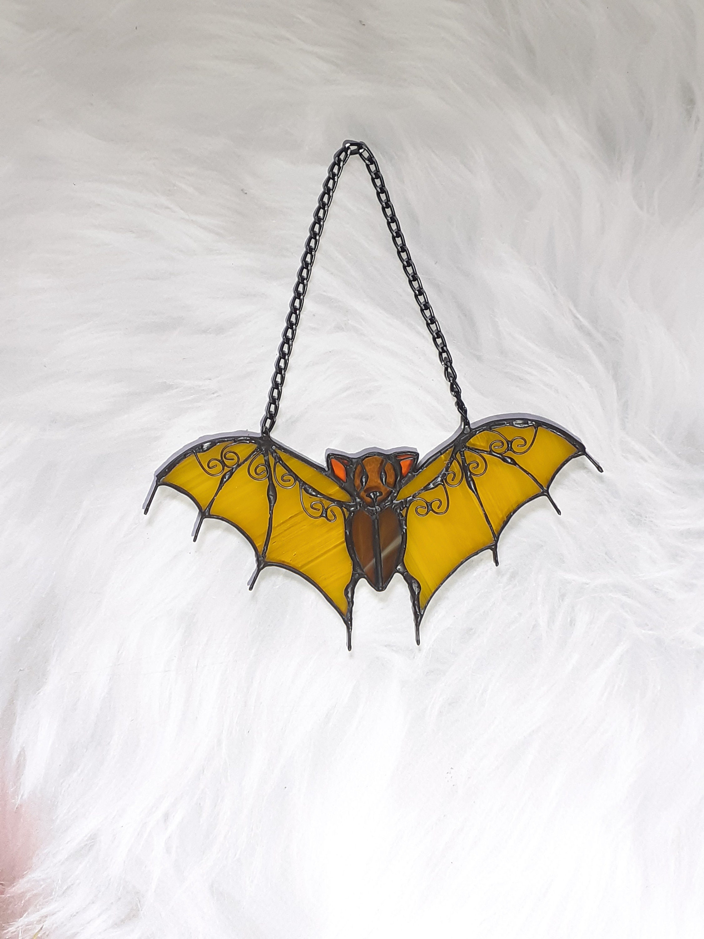 Stained Glass Bat, Stained Glass Window Hanging Bats, Flock of Bats ...
