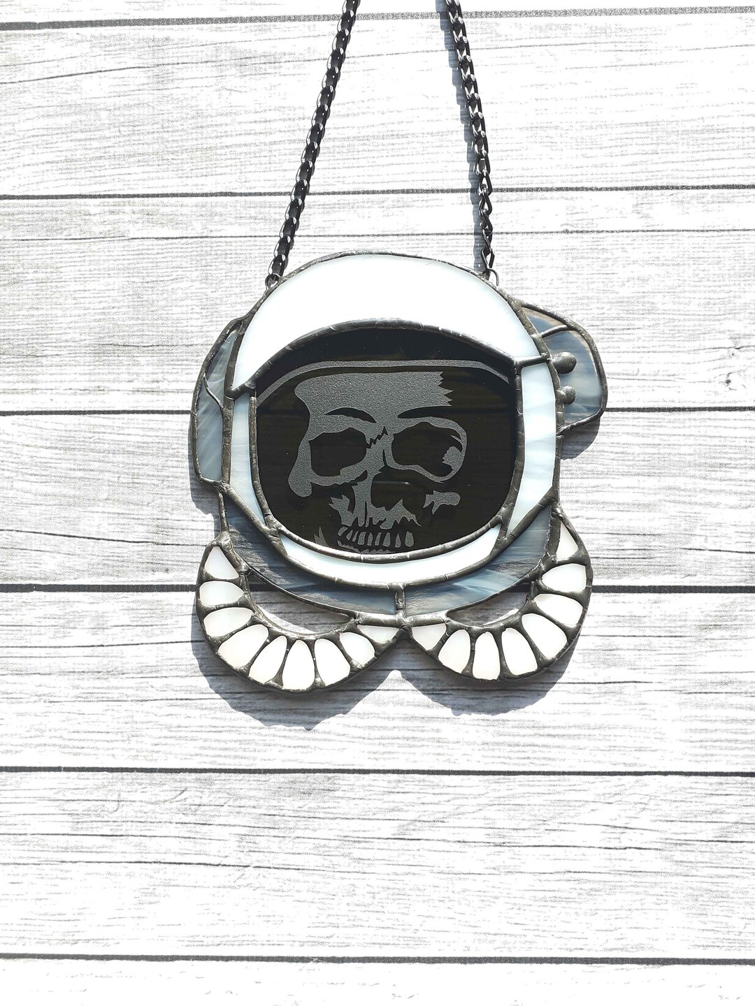 Undead Astronaut Stained Glass Suncatcher, Astronaut Costume Stained ...