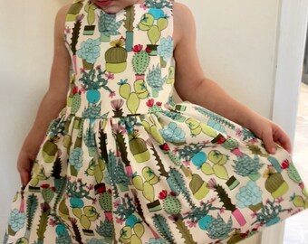 Cactus Print Dress - Etsy