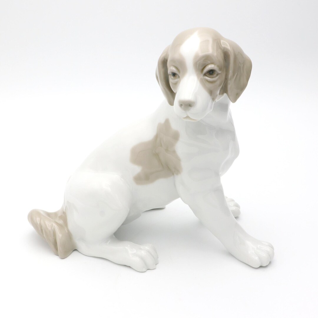 Dog Figurine - NAO Hand Painted Porcelain Puppy - Vintage Collectible ...