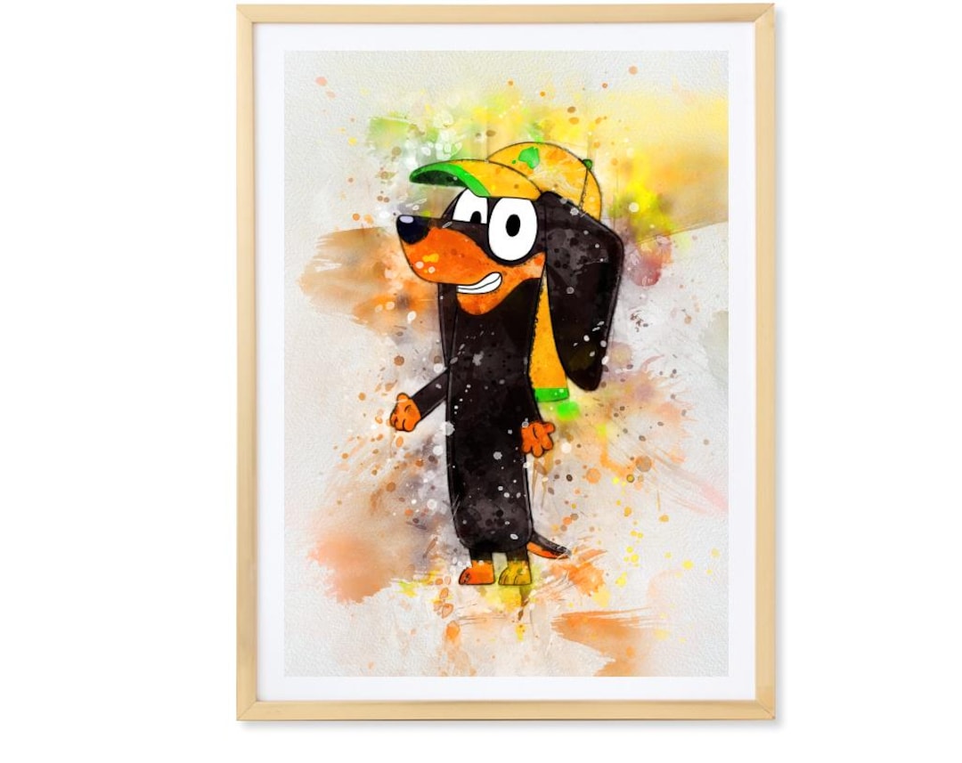 Snickers From Bluey Print, Watercolor PNG Instant Download, SVG ...