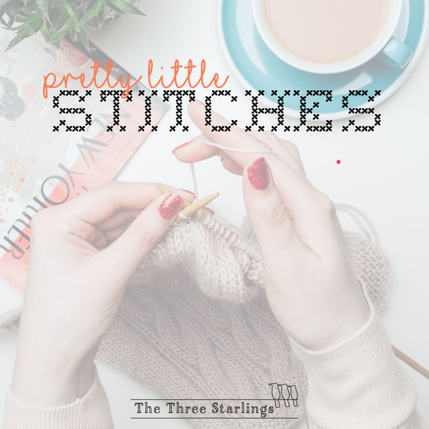 Cross Stitch Logo Calligraphy Logo Craft Logo Design | Etsy