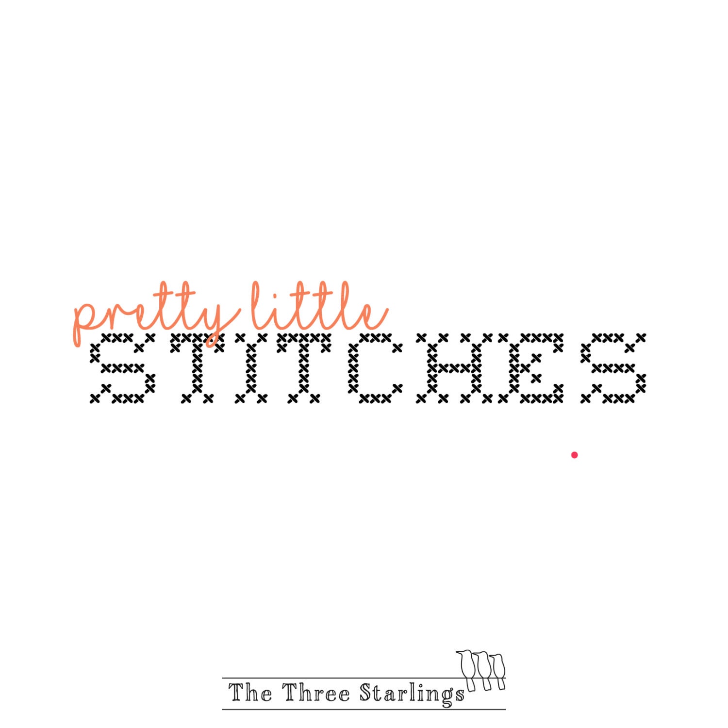 Cross Stitch Logo Calligraphy Logo Craft Logo Design | Etsy