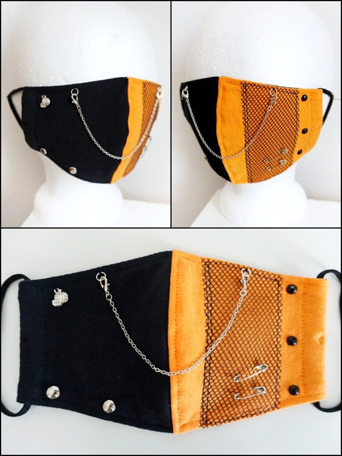 Goth Face Masks Punk Face Masks Gothic Face Masks Cyberpunk - Etsy