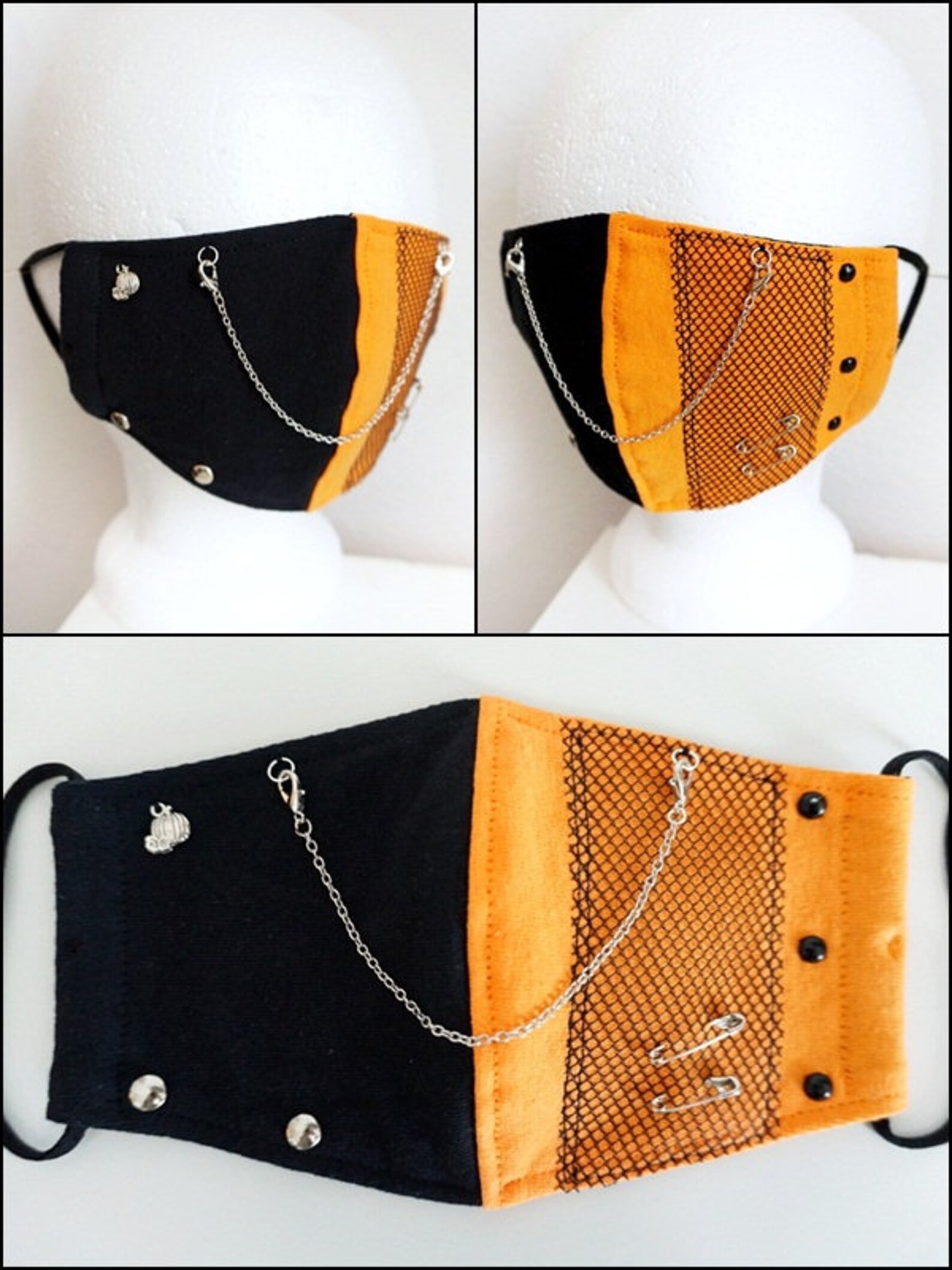 Goth Face Masks Punk Face Masks Gothic Face Masks Cyberpunk - Etsy