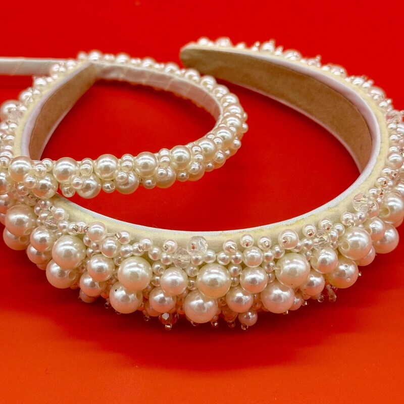 Pearl Bead Headband - Etsy